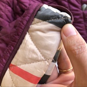 Burberry | Jackets & Coats | Burberry Quilted Zip Peacoat In Raspberry ...